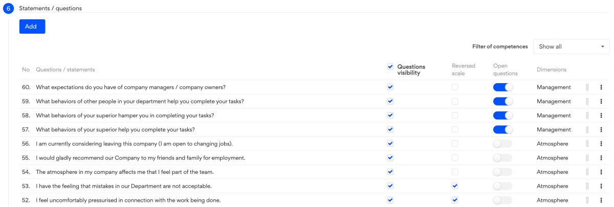 Employee engagement survey - reduce staff turnover in company